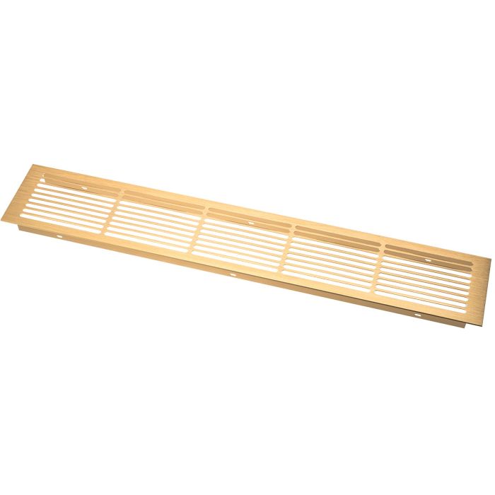 Ventilation Grate 500 x 86 mm Brushed Brass - Thuresson
